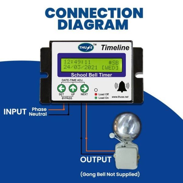 Timeline School Bell Timer With Surge Protection